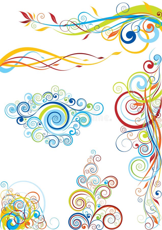 Floral color design stock vector. Illustration of colors - 47830897