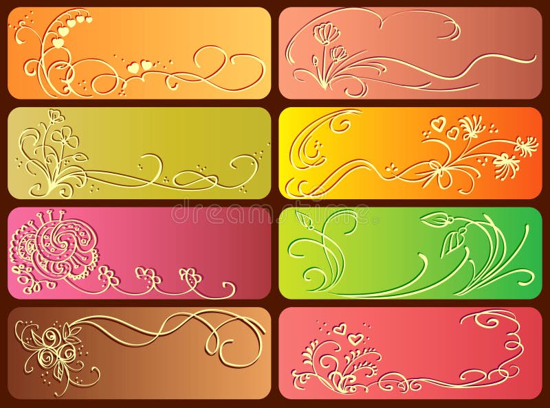 Floral colorful banners stock vector. Illustration of cool - 18071869