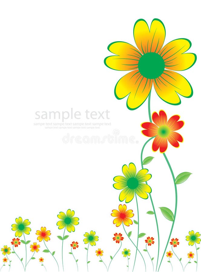 Floral colorful card stock vector. Illustration of abstract - 18466188