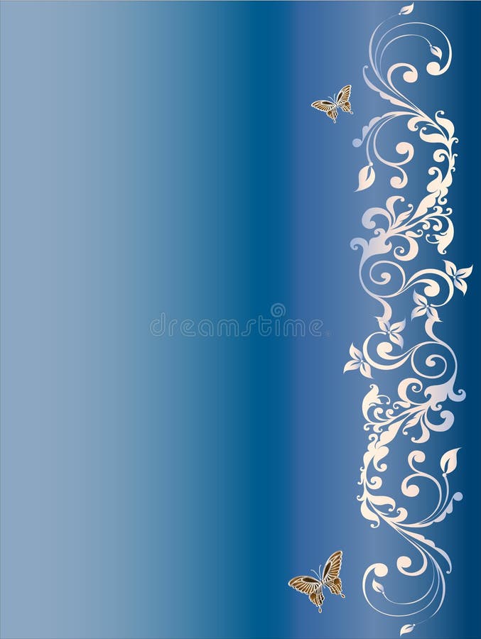 Floral Corner Design for Wedding Stock Illustration - Illustration of ...