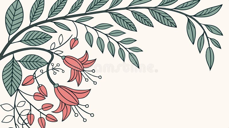 Floral Corner Frame Design Element with Lilies and Leaves for Elegant ...