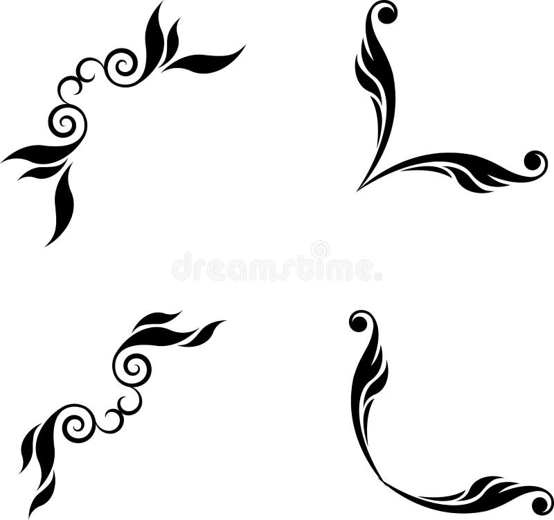 Floral corner stock vector. Illustration of element, shape - 46608684