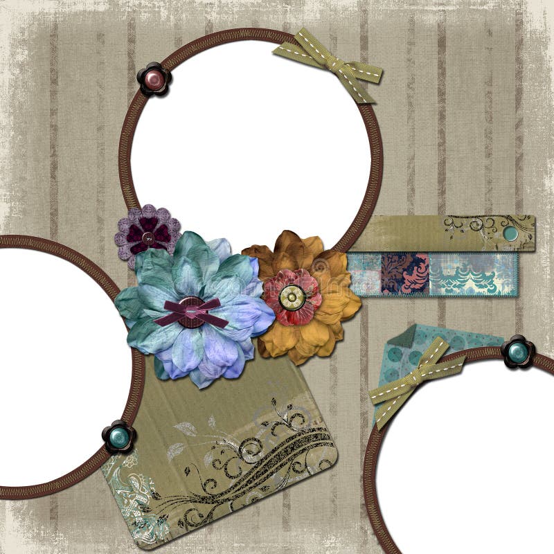 Floral Country Photo Frame stock illustration. Illustration of bohemian ...