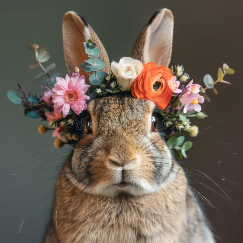 Floral Crowns for Animals Rabbits Squirrels and Birds Wearing Crowns ...