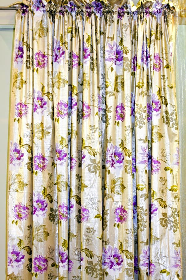 Floral curtain stock photo. Image of pattern, texture - 6302180