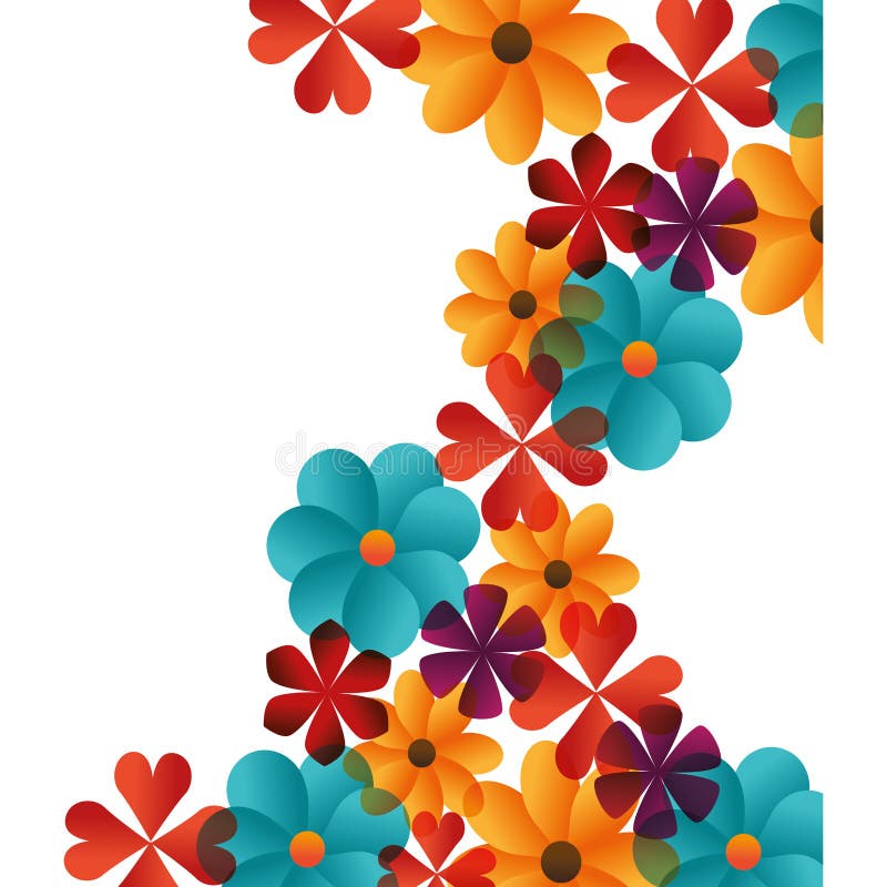 Floral Cute Frame Decorative Stock Illustration - Illustration of ...