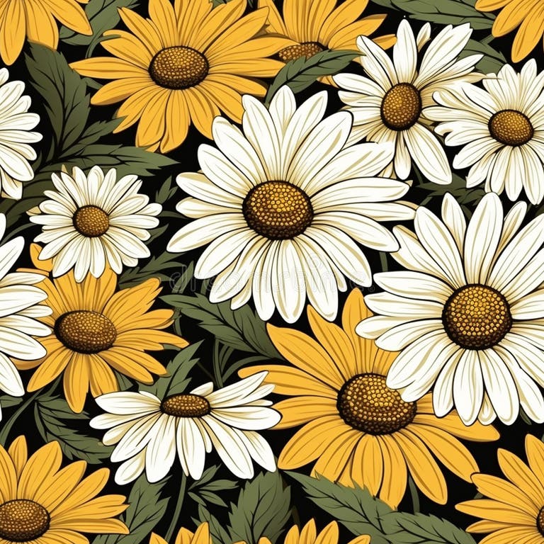 Floral Daisy Ad for Newspaper Ad Stock Illustration - Illustration of ...