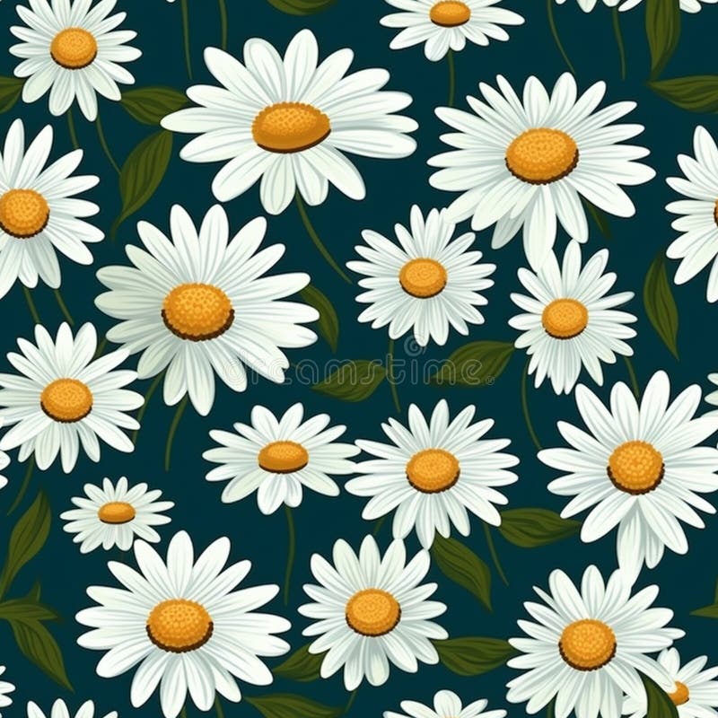 Floral Daisy Art for Mixed Media Art Stock Illustration - Illustration ...