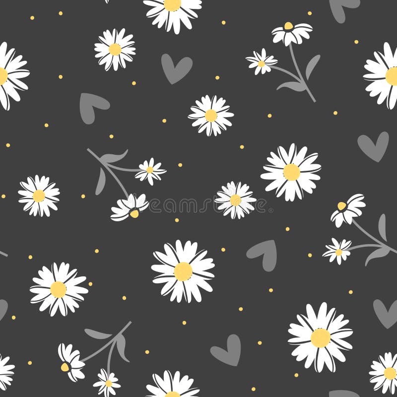 Floral Daisy Colorful Seamless Pattern Stock Vector - Illustration of ...