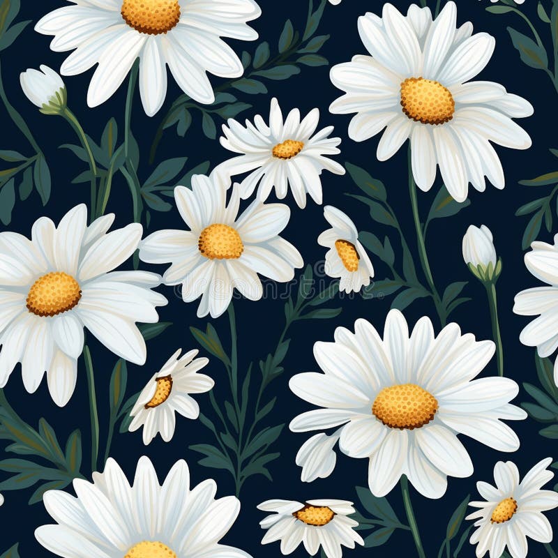 Floral daisy dress design stock illustration. Illustration of element ...