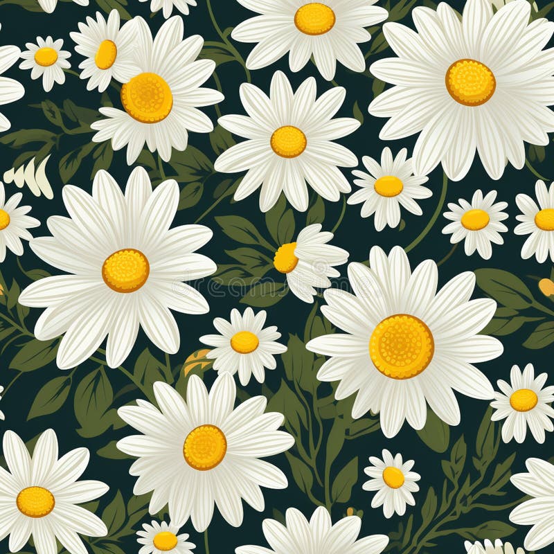 Floral Daisy Mixed Media Art for Creative Expression Stock Illustration ...