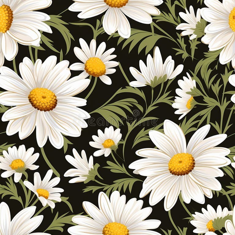 Floral Daisy Mixed Media Art for Creative Expression Stock Illustration ...