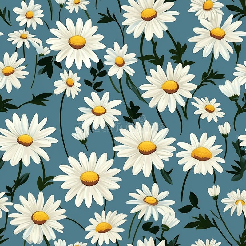 Floral Daisy Poster Design for Creative Promotion Stock Illustration ...