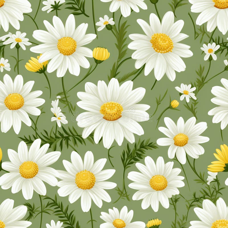 Floral Daisy Poster for Poster Design Stock Illustration - Illustration ...