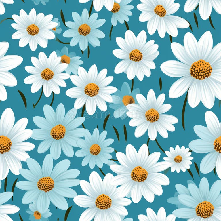 Floral Daisy Website Mockup for Realistic Preview Stock Illustration ...