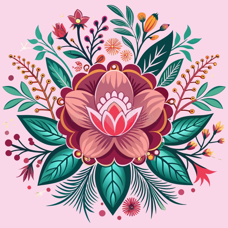 Floral Decorate: Vector Illustration Editabel File. Stock Vector ...