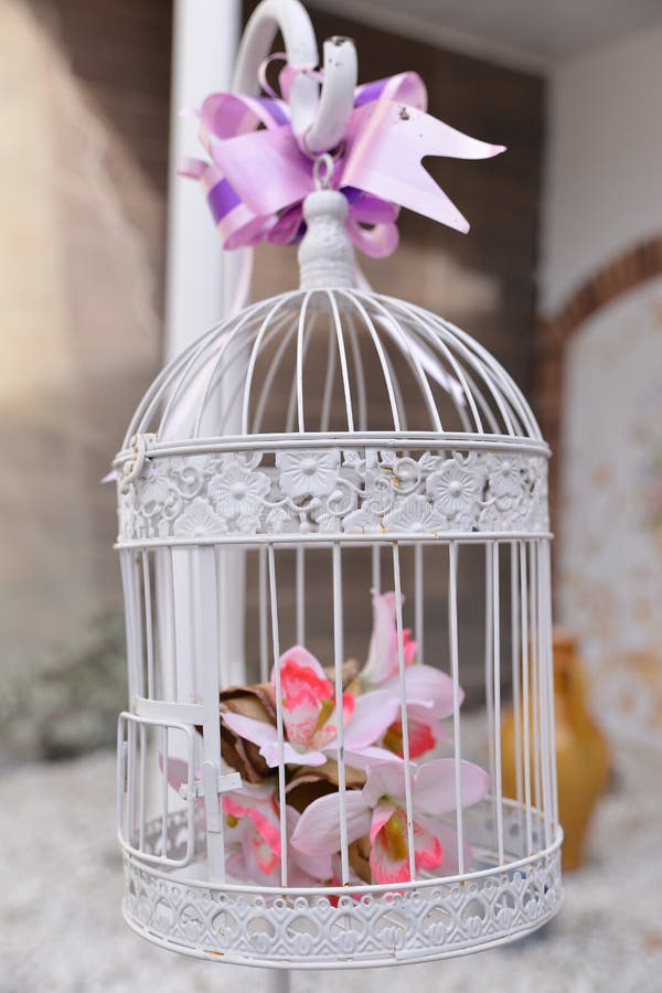 Floral Decoration in a Cage Stock Photo - Image of decorative ...