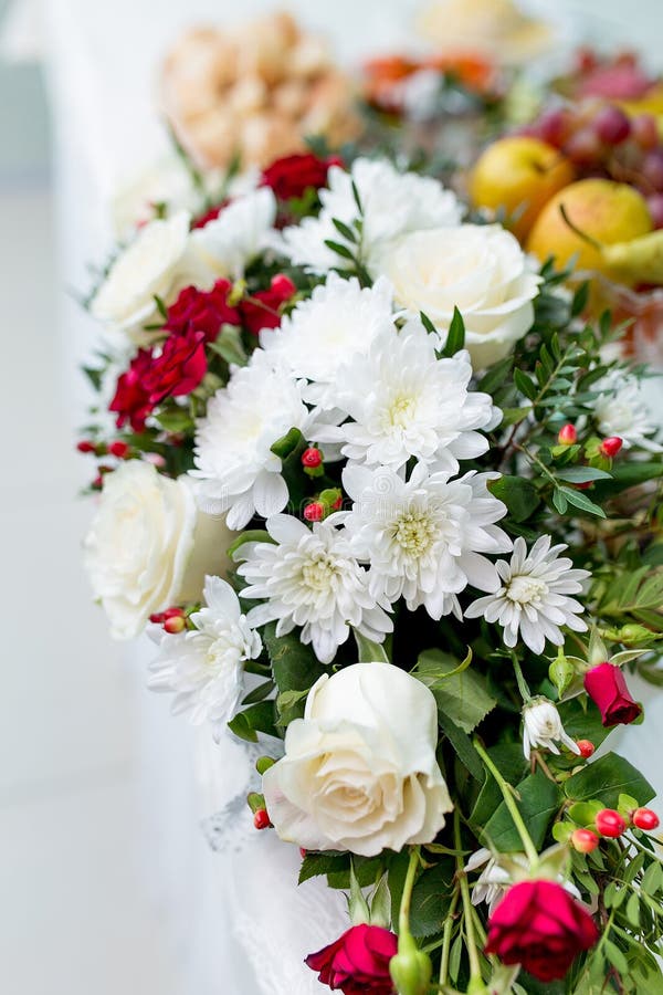 Floral Decoration on Festive Table Stock Photo - Image of catering ...