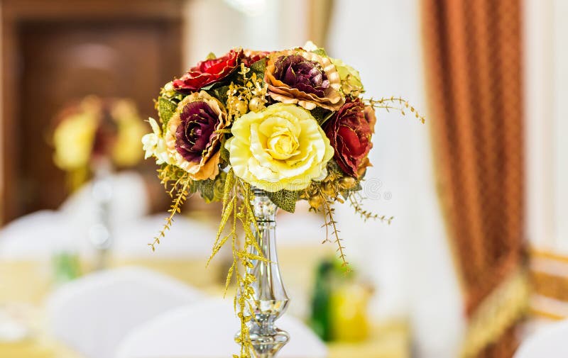 Floral Decoration on Festive Table. Stock Photo - Image of festive ...