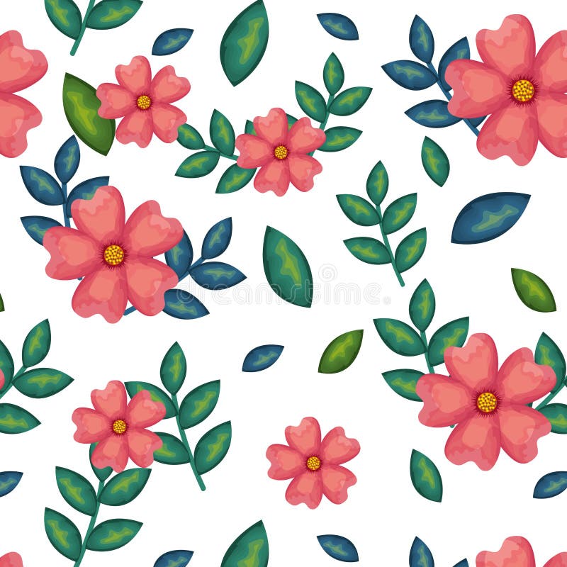 Floral Decoration Pattern Background Stock Vector - Illustration of ...