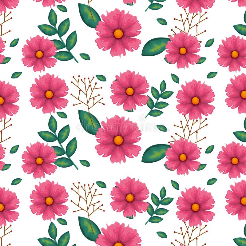 Floral Decoration Pattern Background Stock Vector - Illustration of ...