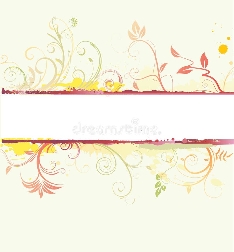 Floral Decorative banner stock vector. Illustration of element - 11171337