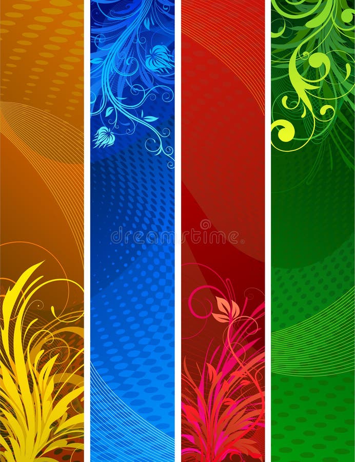 Floral Decorative banners stock vector. Illustration of decor - 11393203