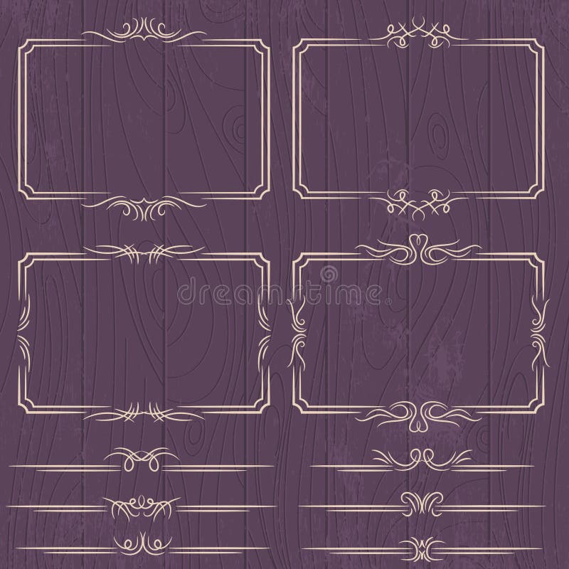 Floral Decorative Borders, Ornamental Rules, Divid Stock Vector ...