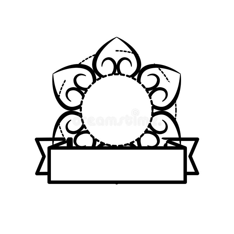 Floral Decorative Frame Banner Stock Illustration - Illustration of ...