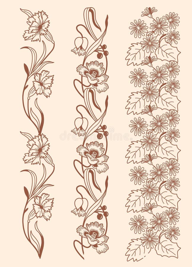Floral decorative pattern stock vector. Illustration of ornament - 25892015