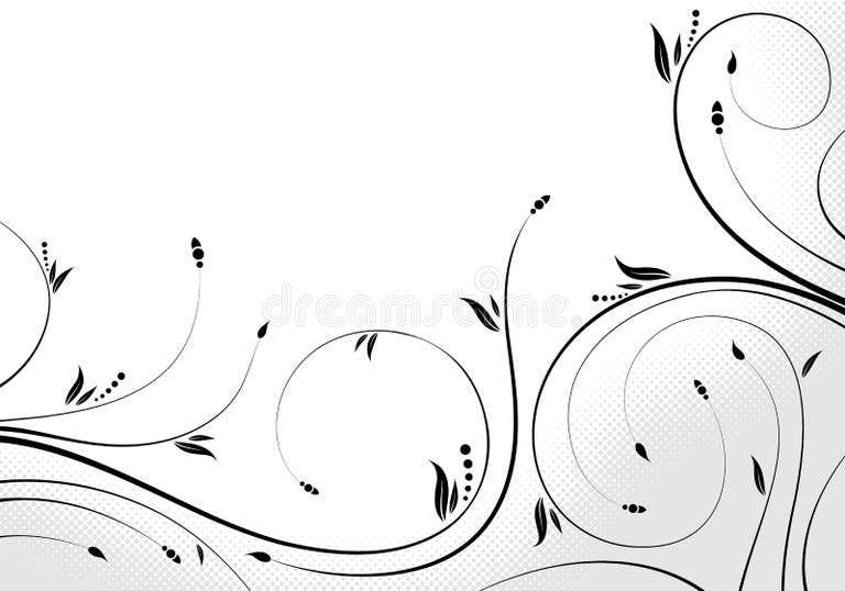 Floral Scroll Design Illustration Stock Illustrations – 103,170 Floral ...