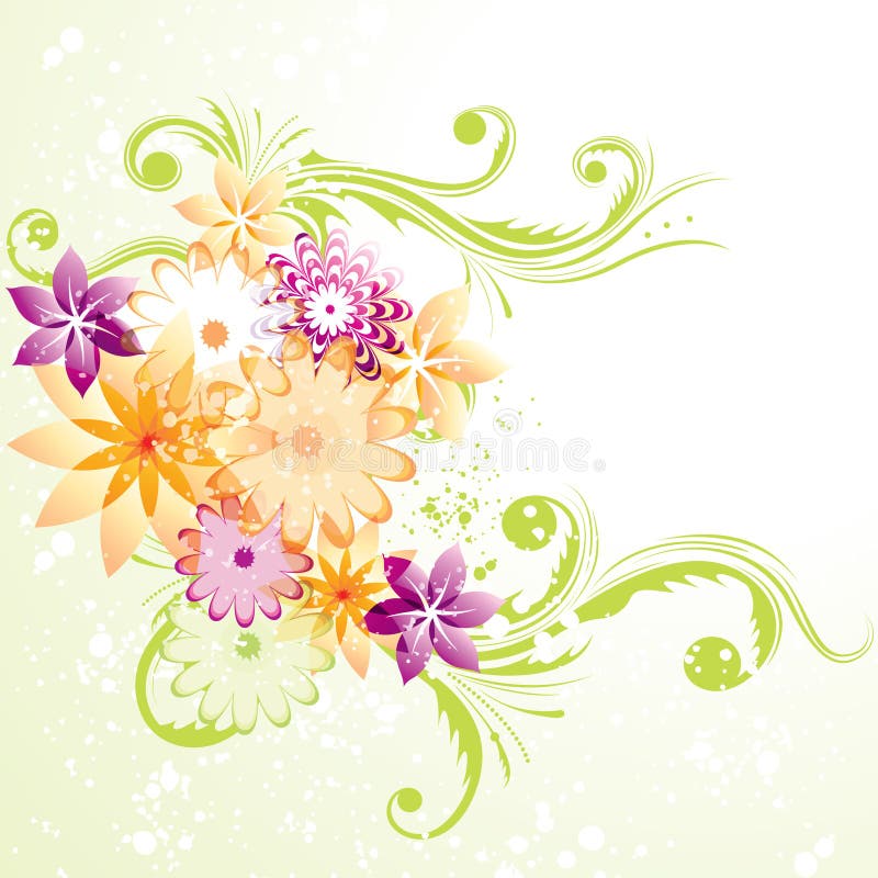 Floral design elements stock vector. Illustration of silhouette - 24989288