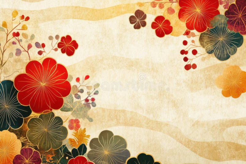 Floral Design with Asian Theme, Floral Pattern Background and ...