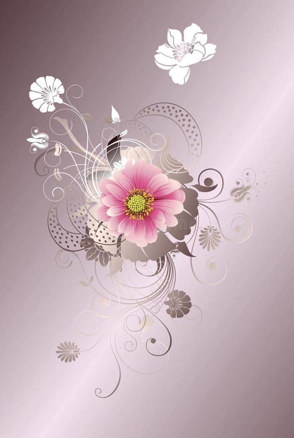 Floral design background stock illustration. Illustration of pink - 6824651