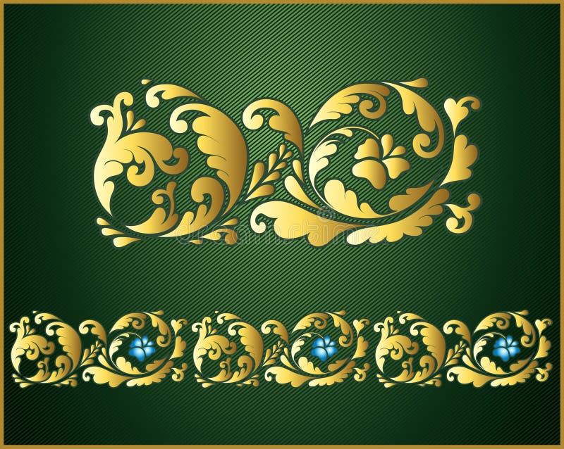 Floral design in the band stock vector. Illustration of ornament - 25362428