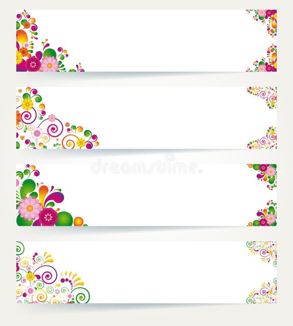 Floral design banners. stock vector. Illustration of abstract - 19377080