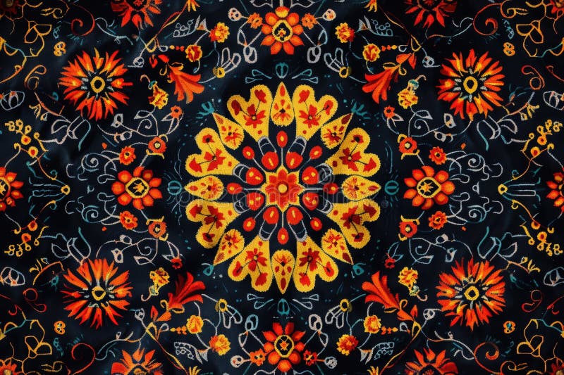 Floral design on cloth stock photo. Image of ideas, creative - 375509866