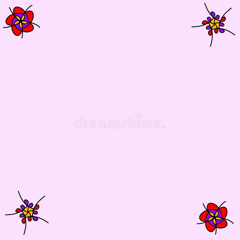 Floral Design with Copy Space Stock Illustration - Illustration of ...