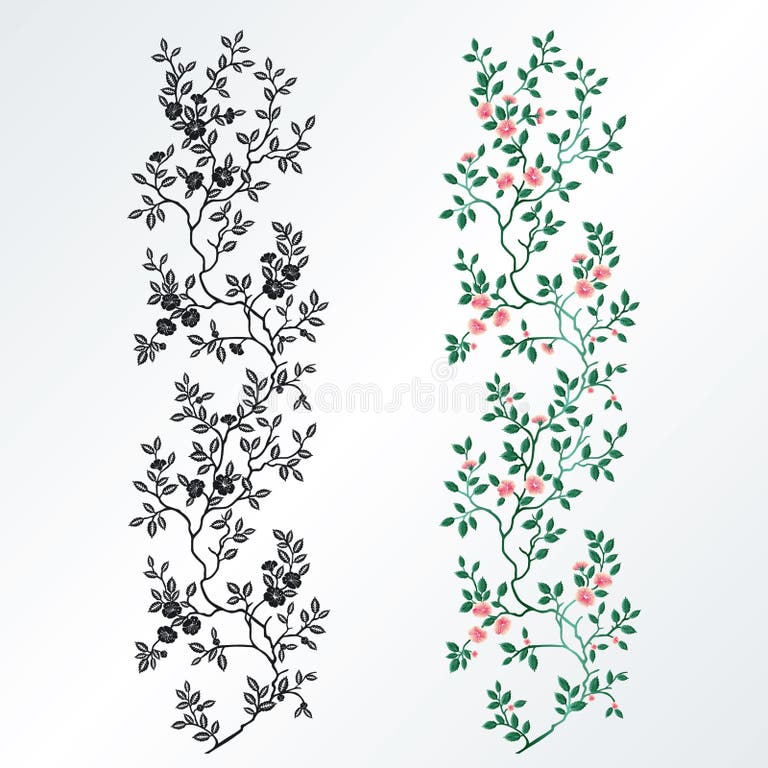 Modern Floral Design Element Stock Illustrations – 577,376 Modern ...