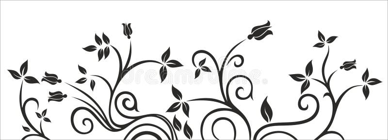 Floral-Design Element — Vector Stock Vector - Illustration of wing ...