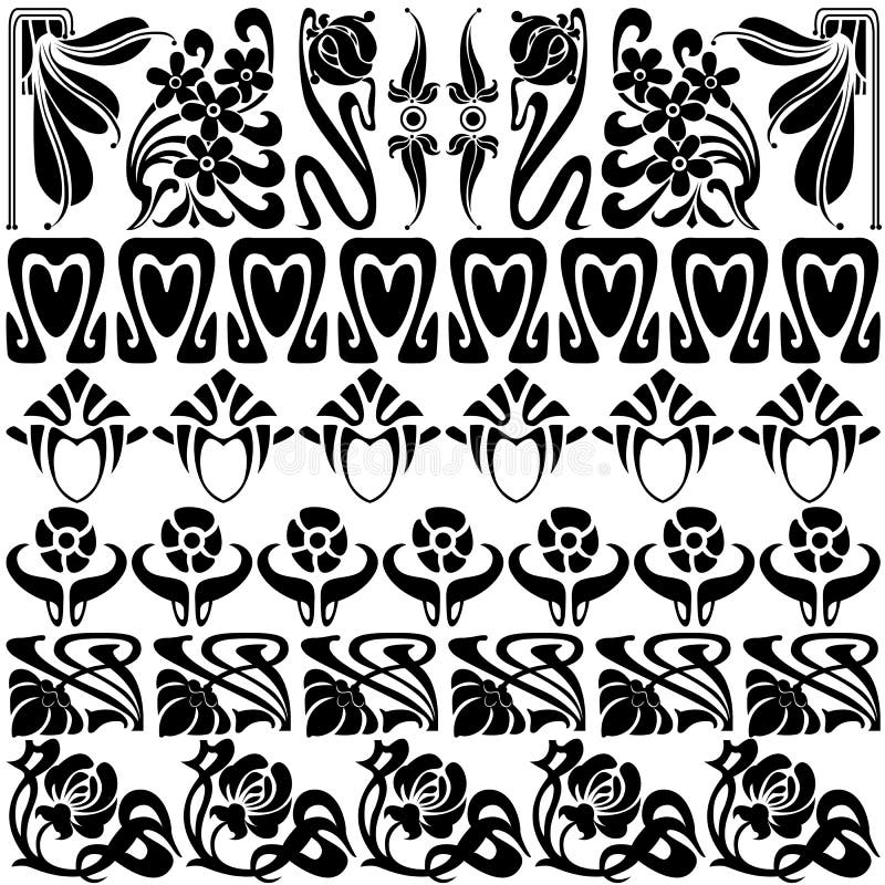 Floral design elements stock vector. Illustration of antique - 31803293