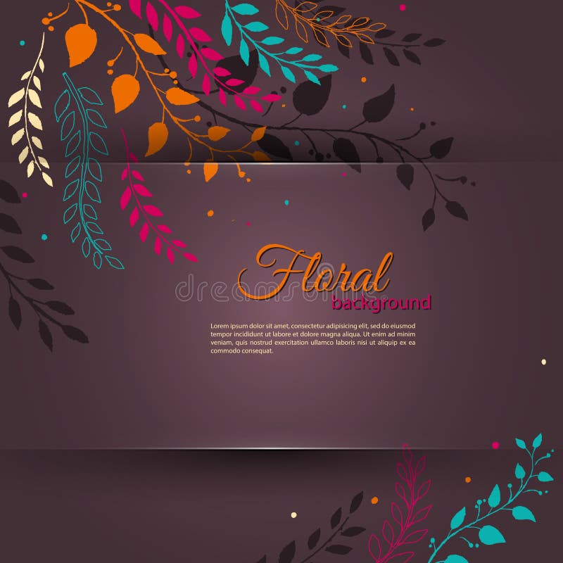 Floral design template stock vector. Illustration of beauty - 39668167