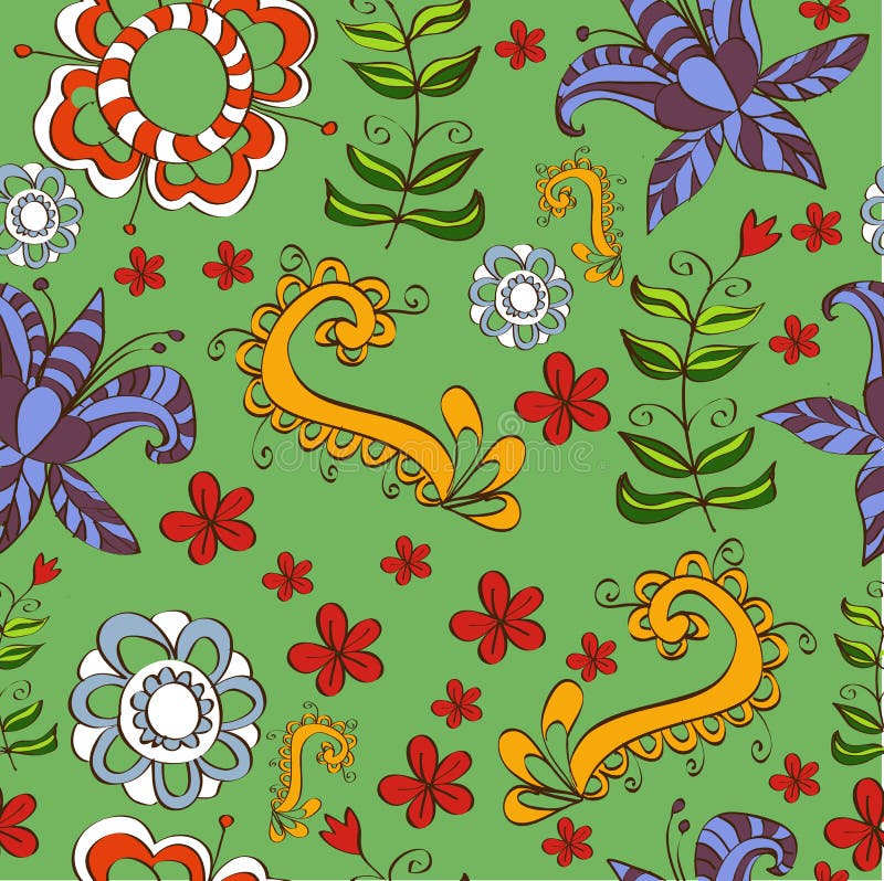 Floral Design in a Tender Colors Stock Illustration - Illustration of ...