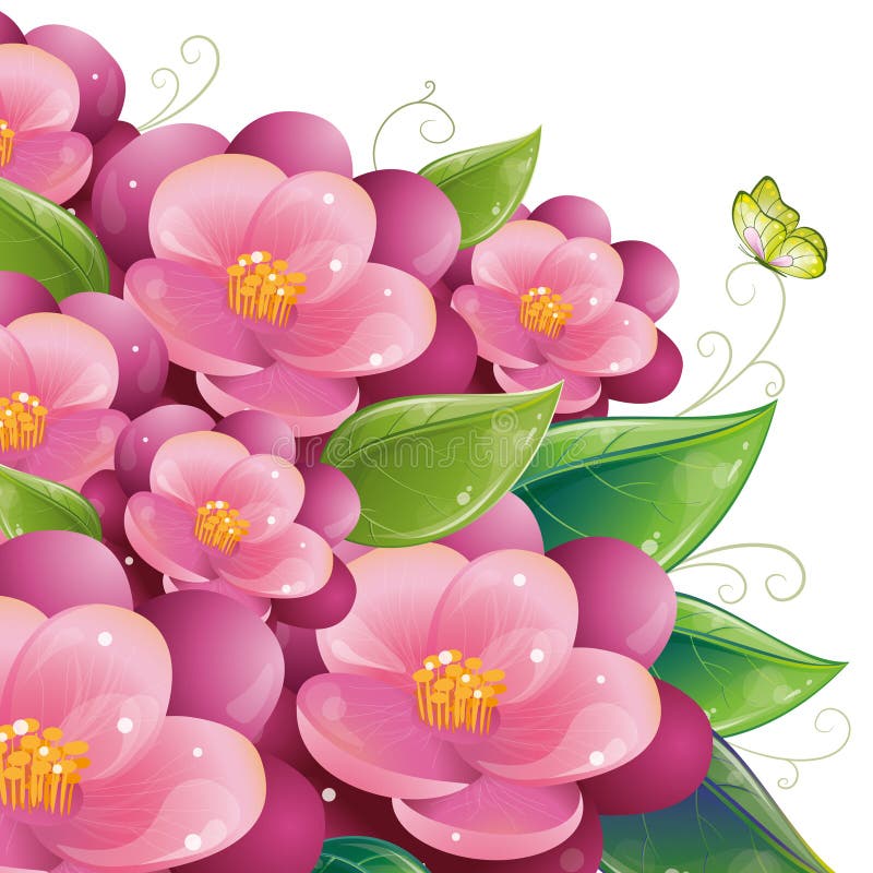 Floral design with violet stock vector. Illustration of nature - 19298376