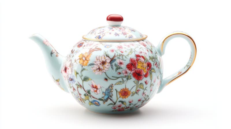 A Floral-designed Teapot Showcases Intricate Patterns and Beautiful ...