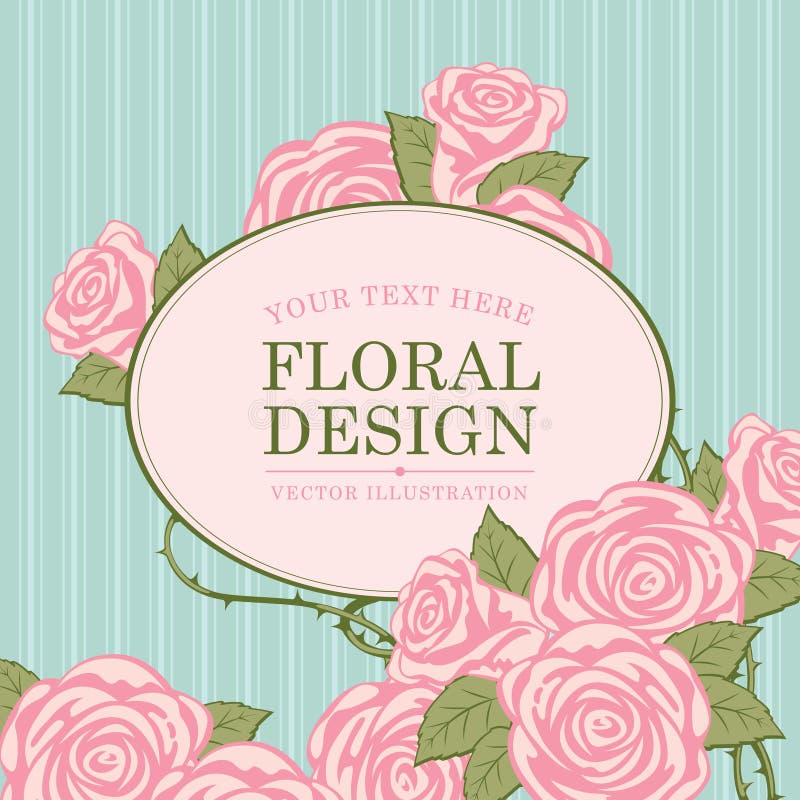 Floral designs with roses stock vector. Illustration of gift - 77975382