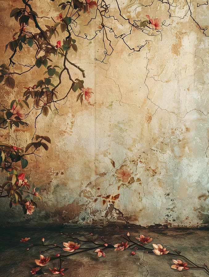 Floral Digital Backdrop Maternity Backdrop Stock Illustration ...