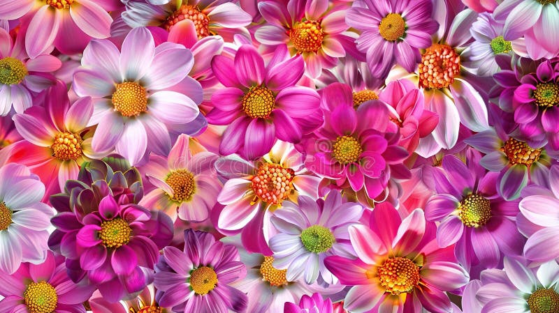 Floral Digital Flower Design Pattern Print. Generative Ai Stock ...