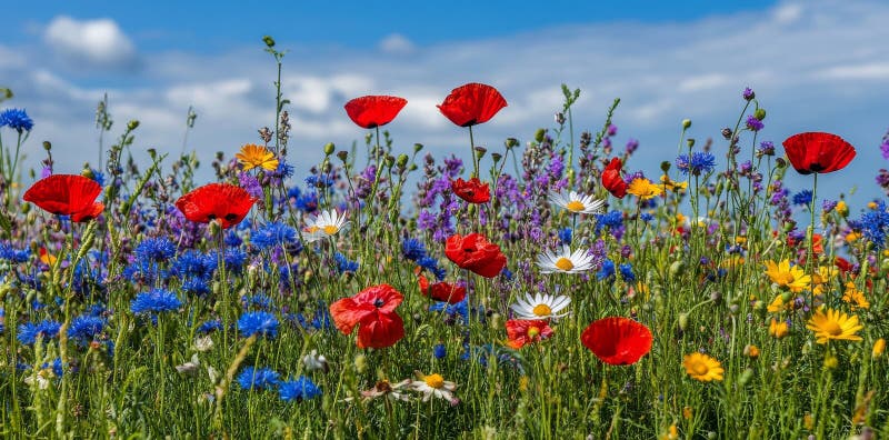 Floral Displays of Spring and Summer Blooming in the Open Air of Nature ...