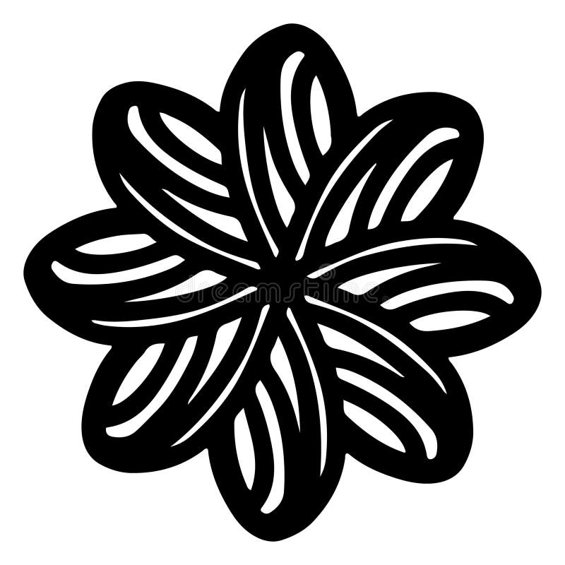 Floral Doodle Ornament One Single Flower Page Element Tattoo Stock ...